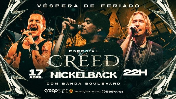 Especial Creed e Nickelback em Porto Velho - Sympla