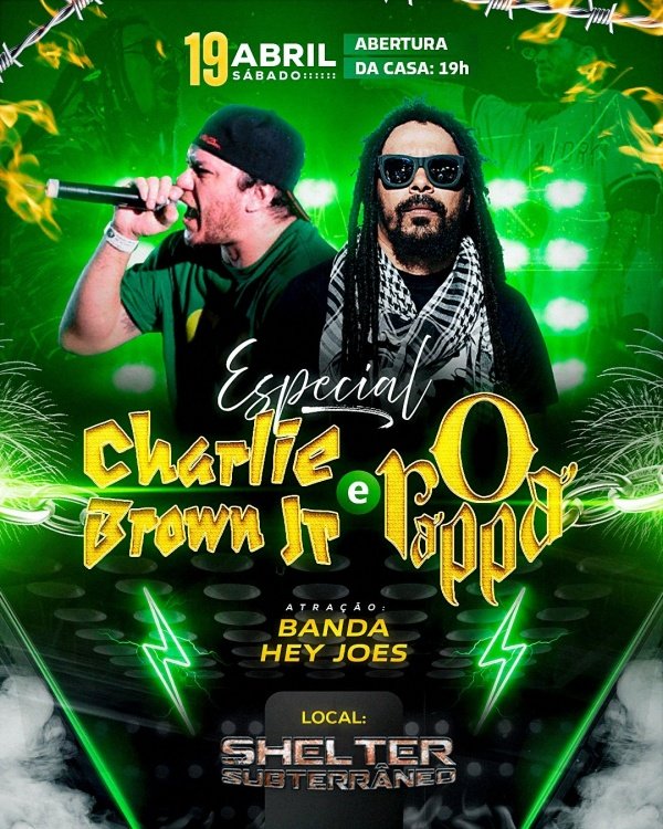 Especial Charlie Brown Jr e O Rappa em Porto Velho - Sympla