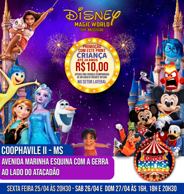 Mundo Disney em Campo Grande - Sympla