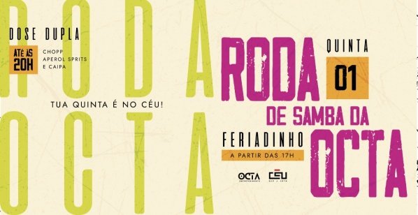 Roda de Samba da Octa no Céu - 01.05.2025 em Porto Alegre - Sympla