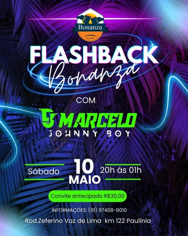 FLASHBACK BONANZA em Paulínia - Sympla