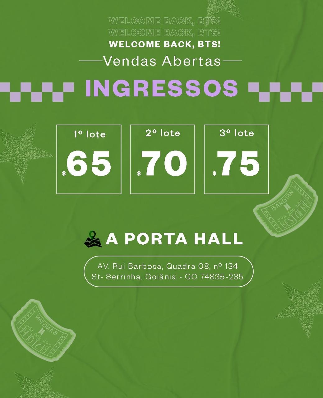 Welcome back, BTS! em Goiânia - Sympla