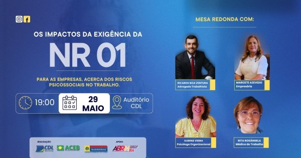 Os Impactos da exigência da NR-01 para as Empresas em Barreiras - Sympla