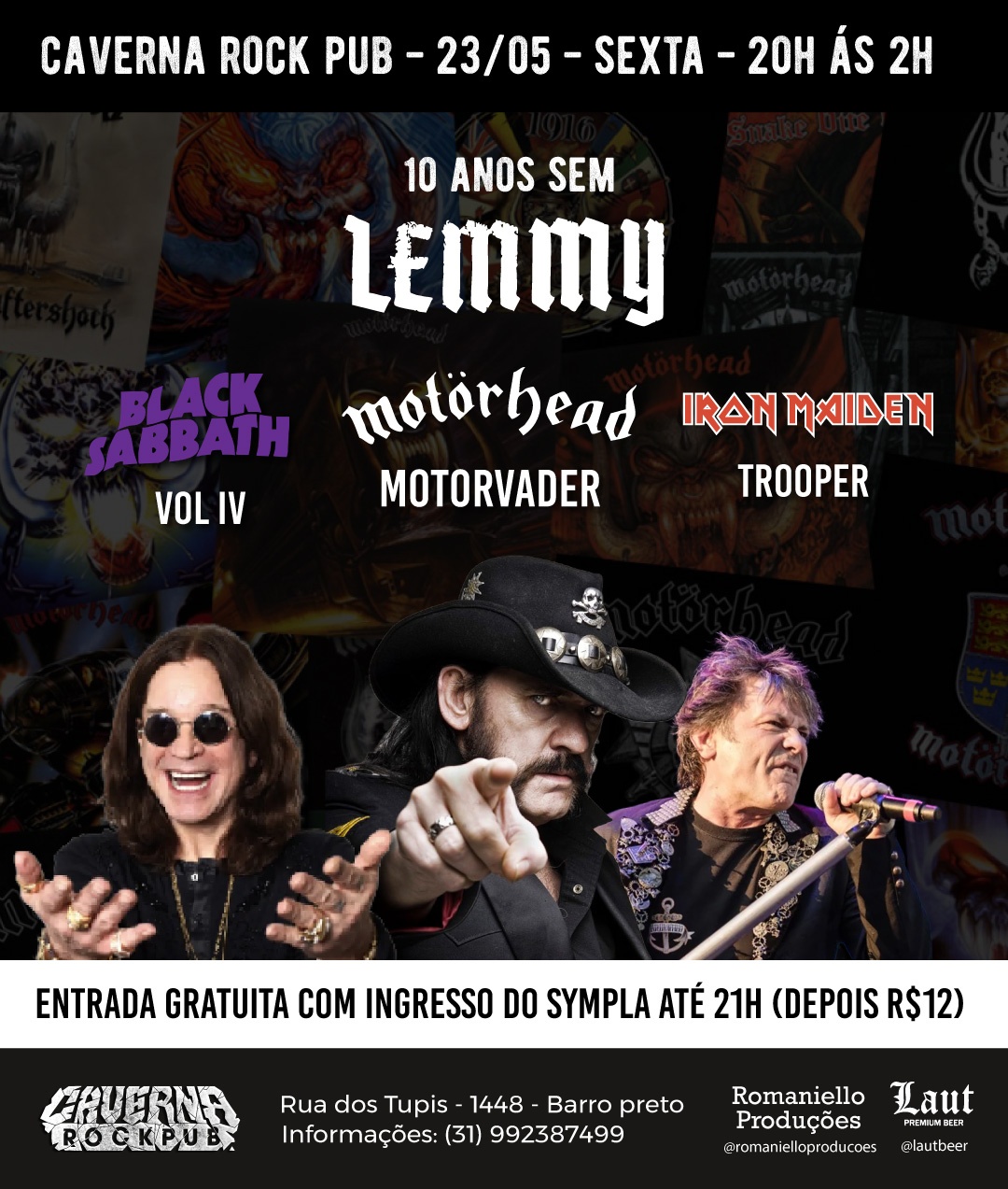 23/05 - 10 anos sem Lemmy: Motorvader (Motorhead), Vol IV (Black ...