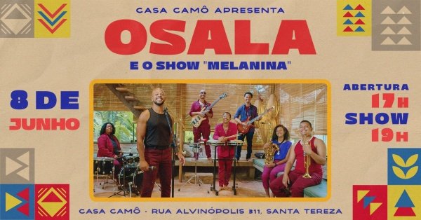 Banda Osala apresenta "Melanina" na Casa Camô em Belo Horizonte - Sympla