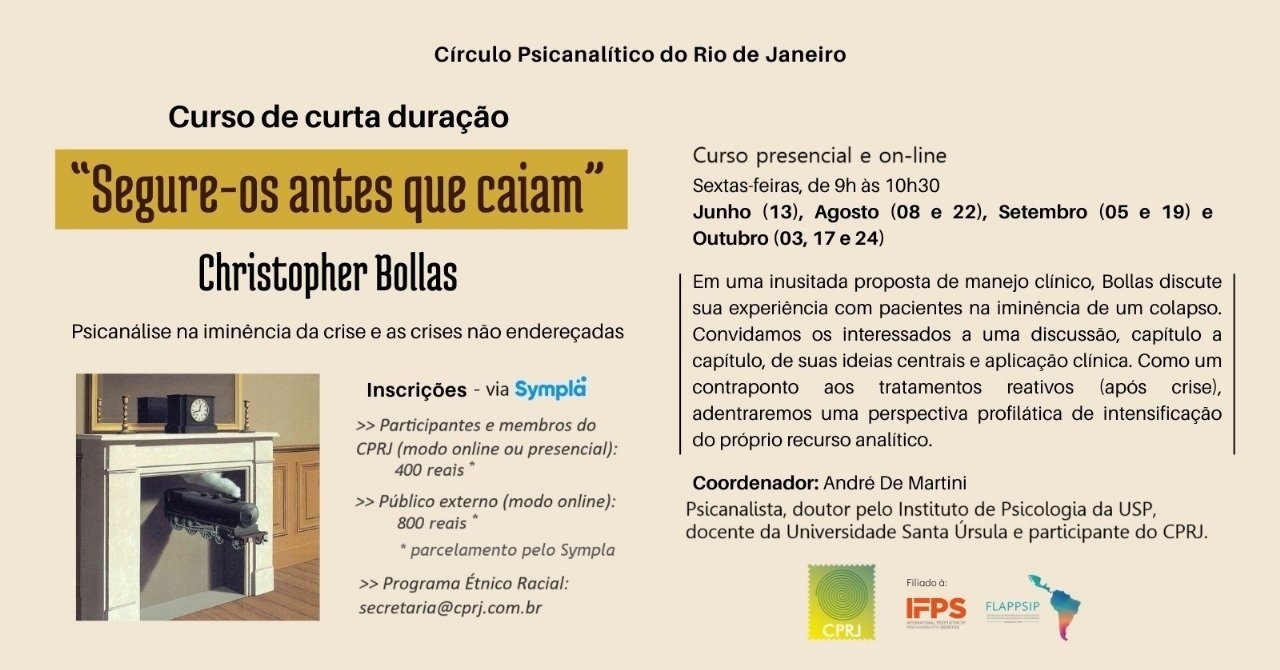 Curso de curta duração "Segure-os antes que caiam" - online - Sympla