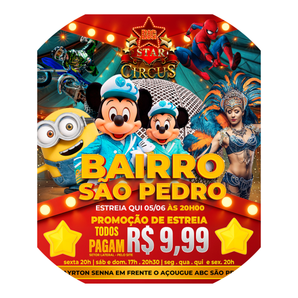 BIG STAR CIRCUS OFICIA em Esmeraldas - Sympla