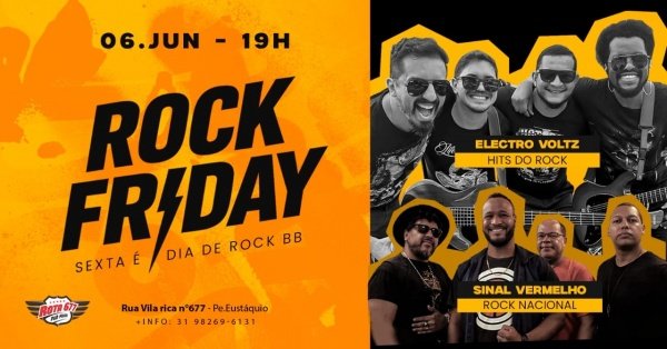 ROCK FRIDAY | 06 Junho | ROTA 677 | 19H em Belo Horizonte - Sympla