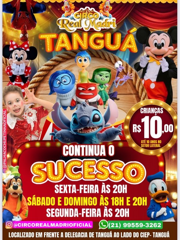 Circo Real Madri| Domingo 18H e 20H em Tanguá - Sympla