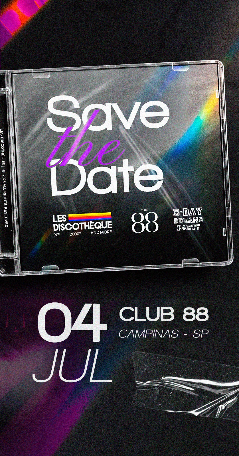 CLUB 88 :: 04/07/2025 :: LES DISCOTHÈQUE VOL. 22 em Campinas - Sympla