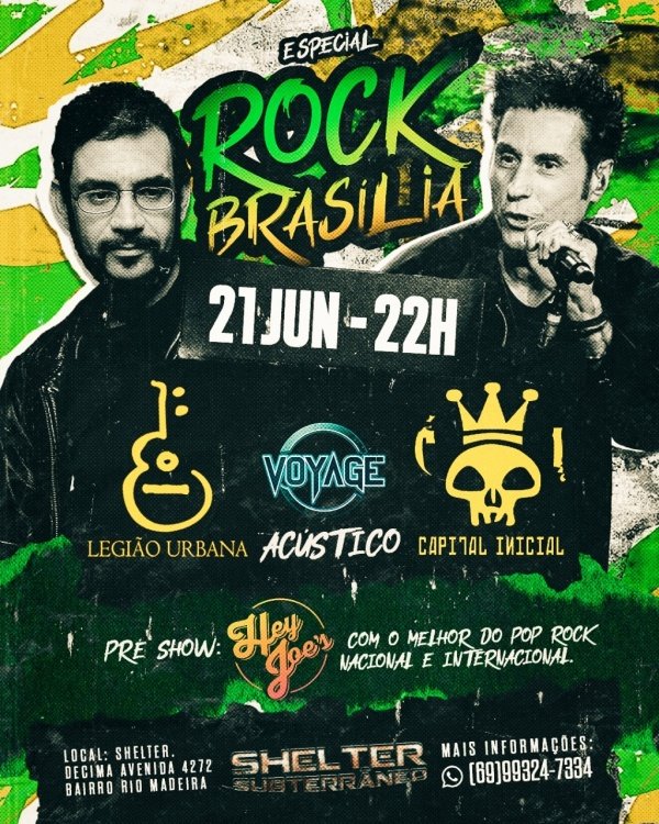 ESPECIAL LEGIÃO URBANA + CAPITAL INICIAL em Porto Velho - Sympla