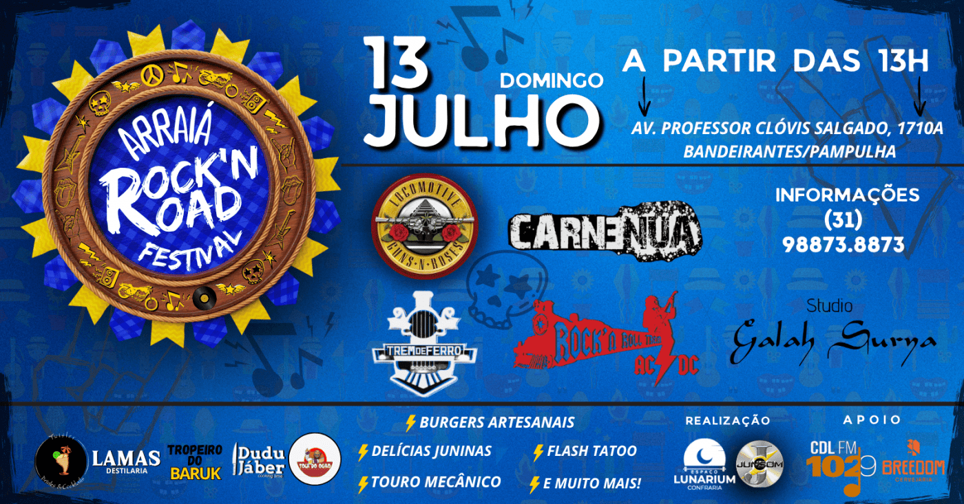 ARRAIÁ ROCK'N ROAD FESTIVAL em Belo Horizonte - Sympla