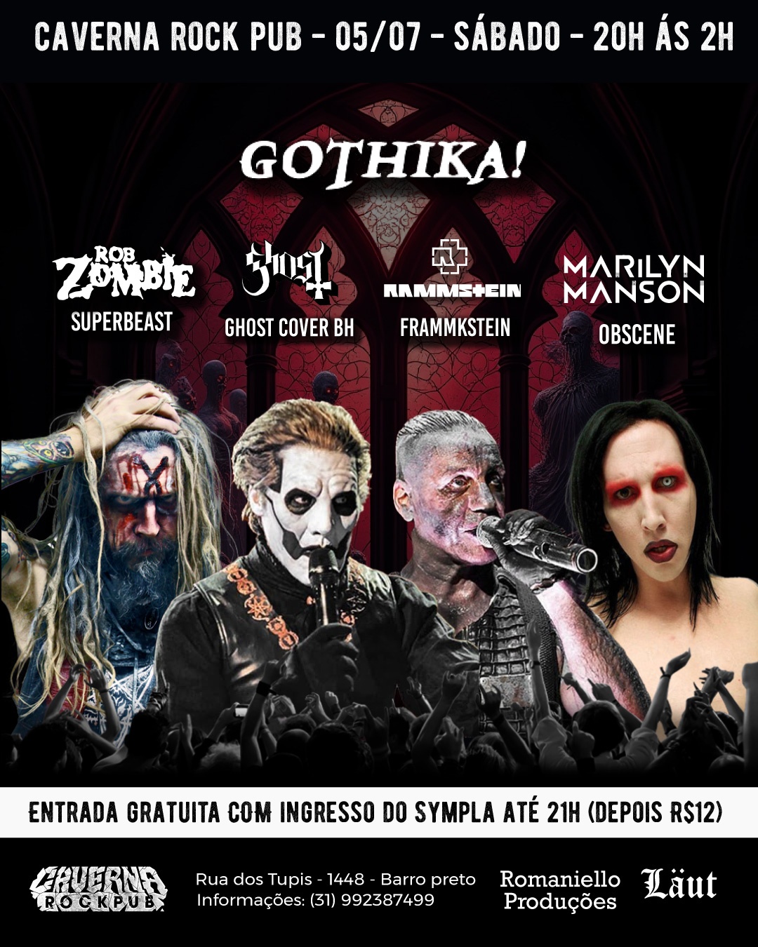 05.07 - Gothika: Rammstein, Ghost, Marilyn Manson e Rob Zombie em Belo ...