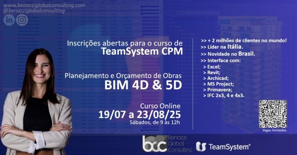 Curso de TeamSystem CPM (Base) - BIM 4D e 5D - online - Sympla