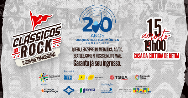 Orquestra Filarmônica Ramacrisna apresenta: Clássicos do Rock em Betim ...