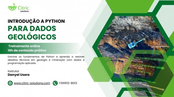 Introdução a Python Para Dados Geológicos - online - Sympla