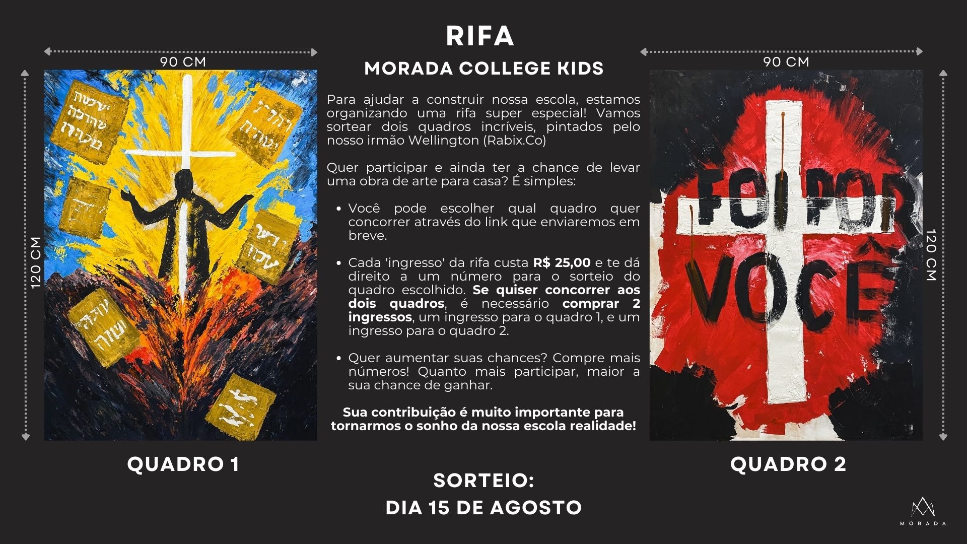 RIFA MORADA COLLEGE KIDS - online - Sympla