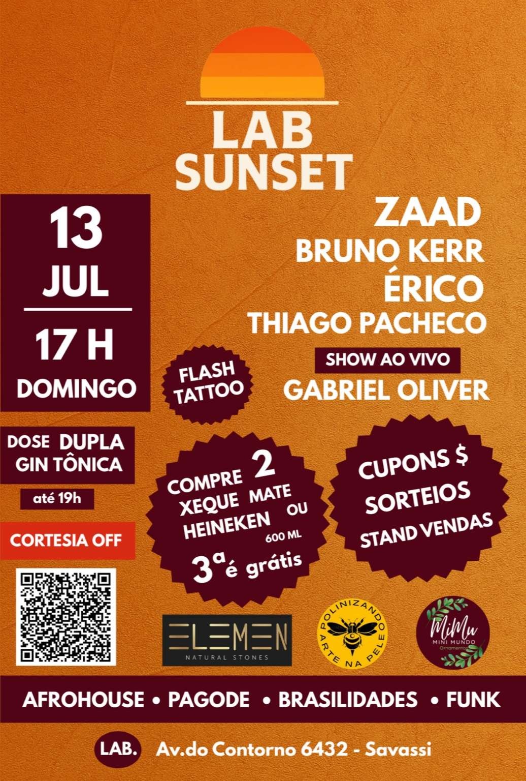 LAB SUNSET | 13/07 | DOMINGO em Belo Horizonte - Sympla