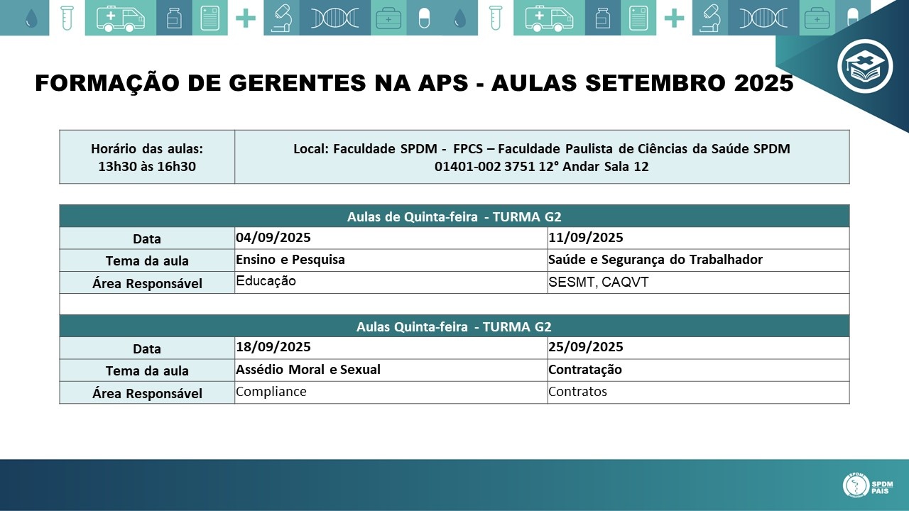 Formação de Gerentes na APS - Vagas para alunos ouvintes Setembro 2025 ...