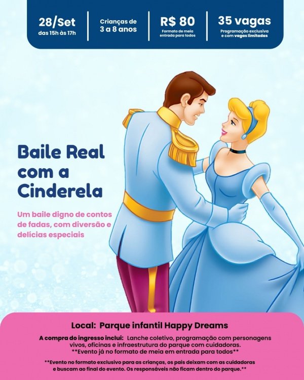 Baile real com a Bela e a Cinderela - 15h em Recife - Sympla