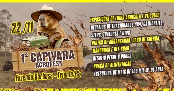 1° Capivara AgroFest Triunfo-RS em Triunfo - Sympla
