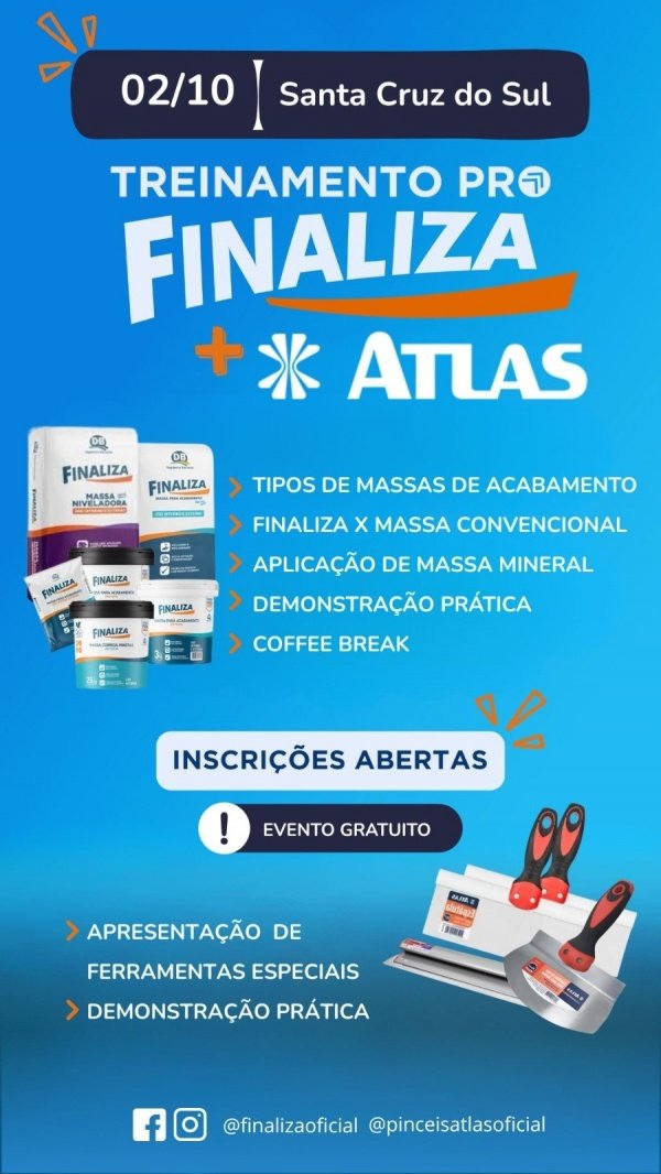 Treinamento Pro Finaliza + Atlas em Santa Cruz do Sul - Sympla