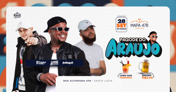 Pagode Do Araújo em Santa Luzia - Sympla