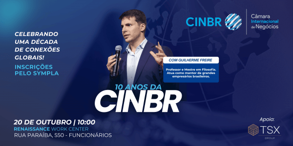 10 ANOS DA CINBR - COM GUILHERME FREIRE em Belo Horizonte - Sympla