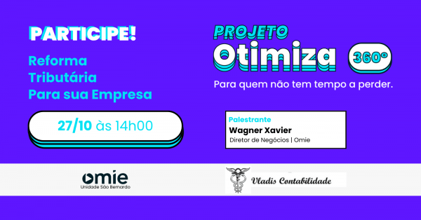 OTIMIZA 360° VLADIS CONTABILIDADE | REFORMA TRIBUTÁRIA | ONLINE ...