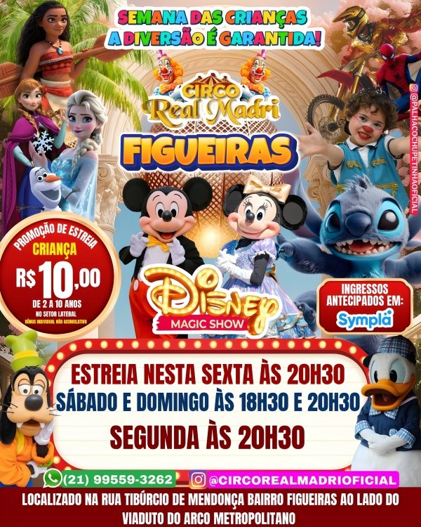 Circo Real Madri| Domingo as 18:30 e 20:30 em Nova Iguaçu - Sympla