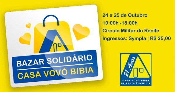 Bazar Solidário da Casa Vovó Bibia 2025 em Recife - Sympla