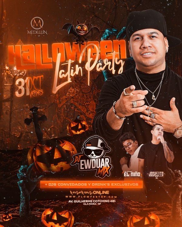 FIESTA DE HALLOWEEN - DJ EWUARD MIX - EN VIVO em São Paulo - Sympla