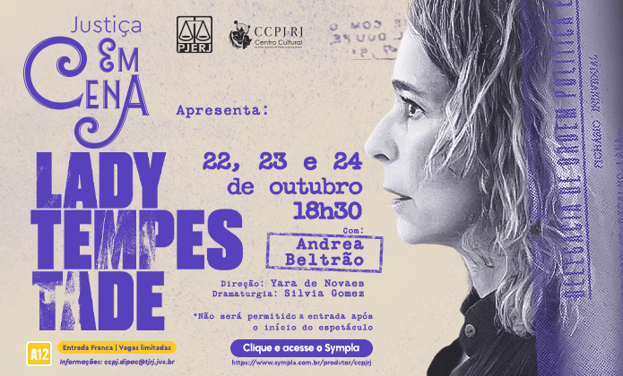 Lady Tempestade: um monólogo com Andréa Beltrão (23/10) em Rio de ...