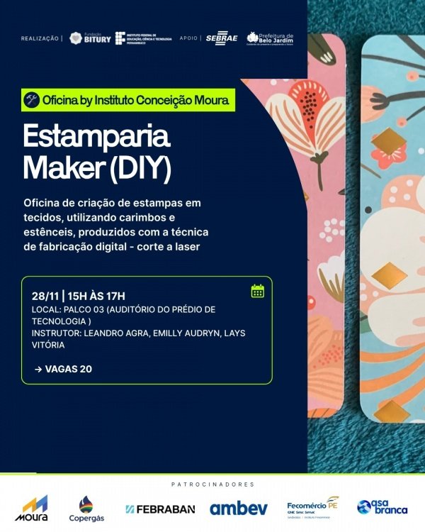 Oficina - 14: Estamparia Maker (DIY) em Belo Jardim - Sympla
