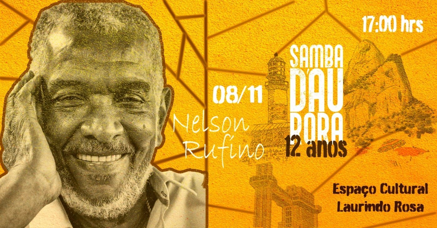 Samba DAurora convida: Nelson Rufino dia 08/11 em Rio de Janeiro - Sympla
