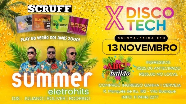 SUMMER ELETROHITS XDISCOTECH & ABC BAILÃO em São Paulo - Sympla