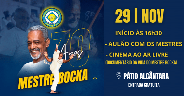 70 ANOS MESTRE BOCKA (AULÕES E CINEMA A CÉU ABERTO) em São Gonçalo - Sympla