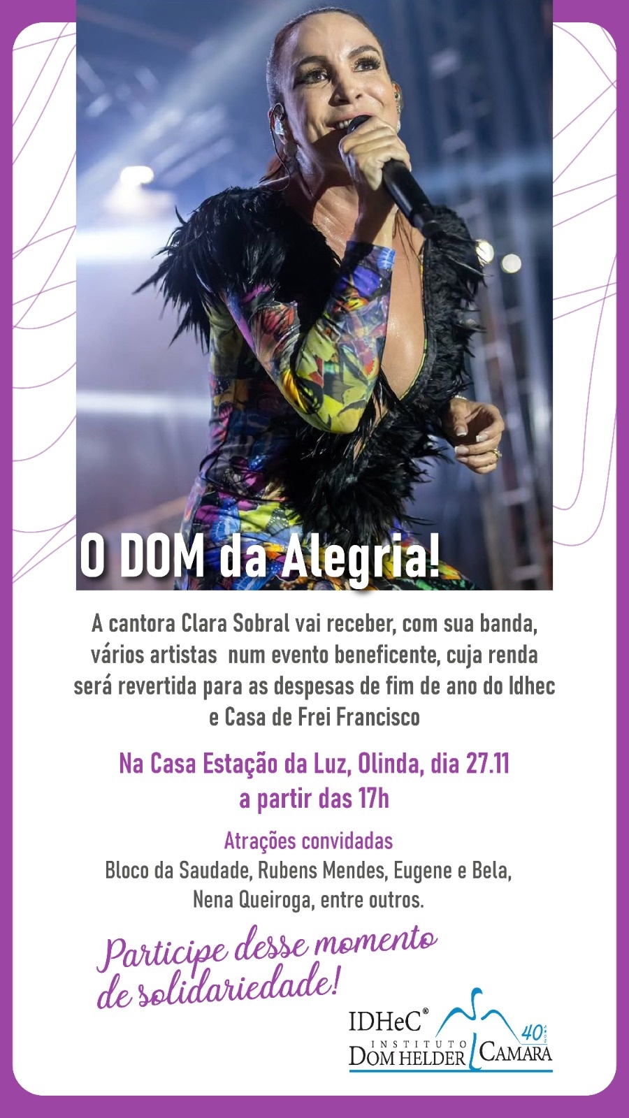 O Dom da Alegria : Clara Sobral com sua banda, recebe artistas em ...