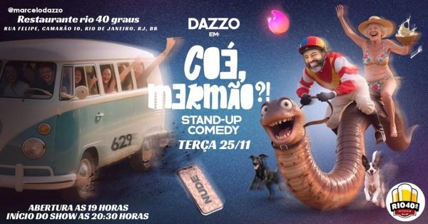 COÉ MERMÃO O SHOW - RIO 40 GRAUS em Rio de Janeiro - Sympla
