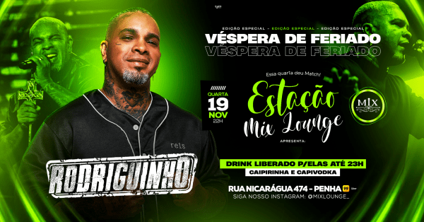 MIX LOUNGE - RODRIGUINHO em Rio de Janeiro - Sympla