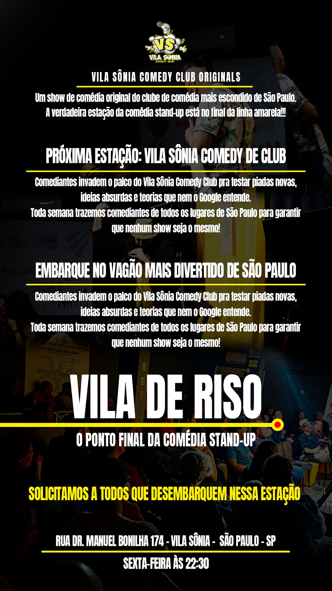 VILA DE RISO - O ponto final da comédia stand-up! em São Paulo - Sympla