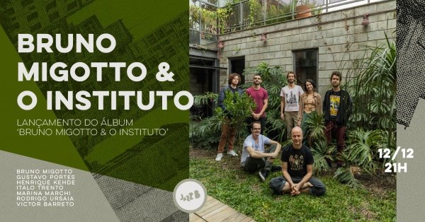 BRUNO MIGOTTO & O INSTITUTO no JazzB (SEXTA 12/DEZ/25) em São Paulo ...