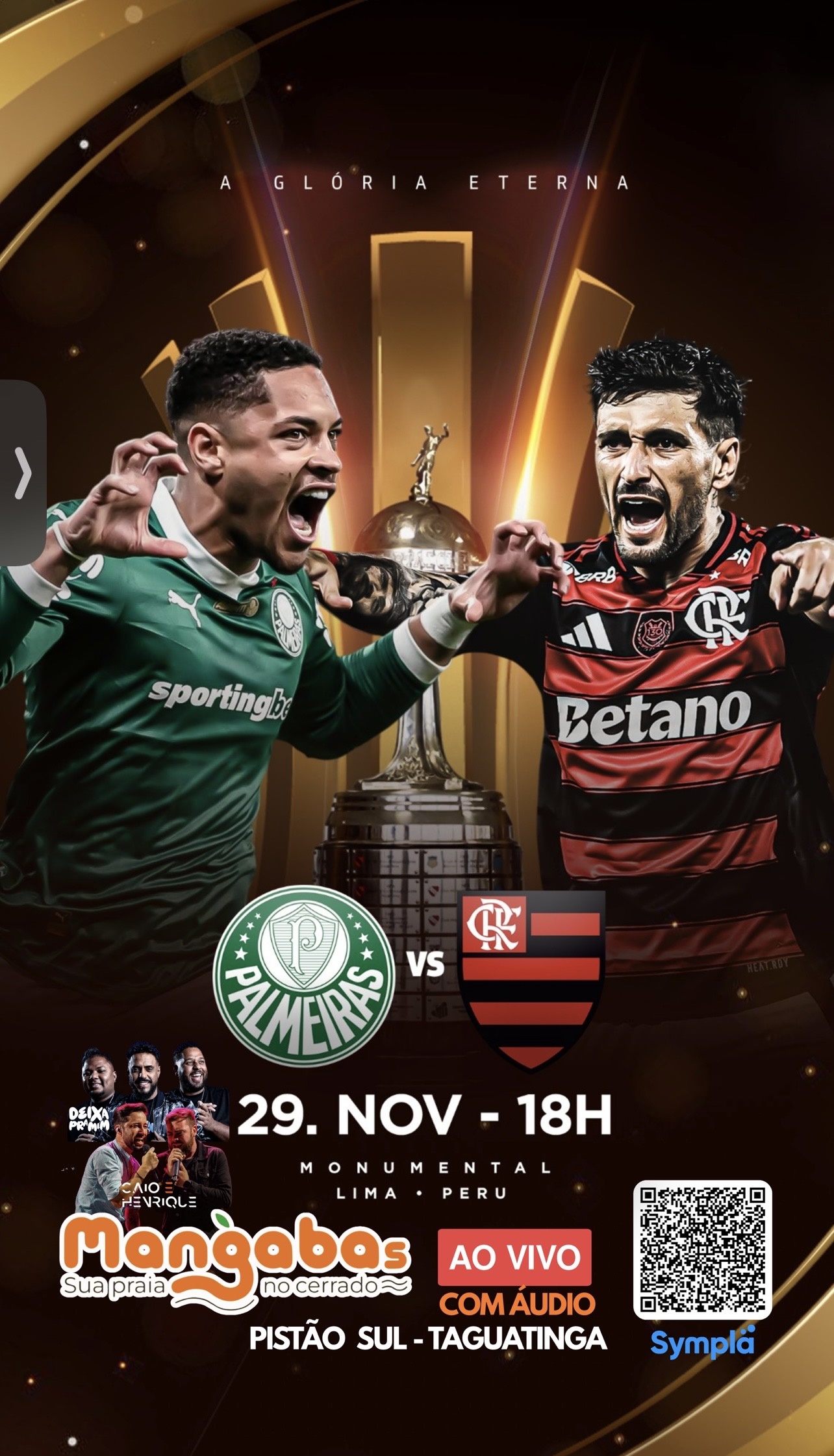 Final Libertadores / Flamengo vs Palmeiras - AO VIVO TELÃO em Brasília ...