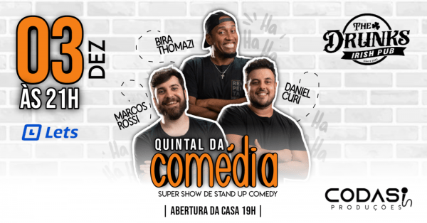 Quintal da Comédia Com Daniel Curi, Bira Thomazi e Marcos Rossi em Rio ...