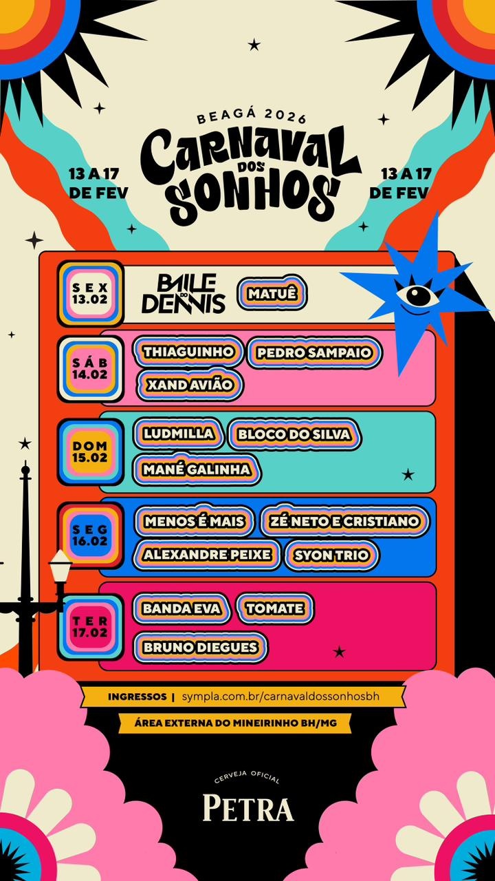 CARNAVAL DOS SONHOS 2026 em Belo Horizonte - Sympla