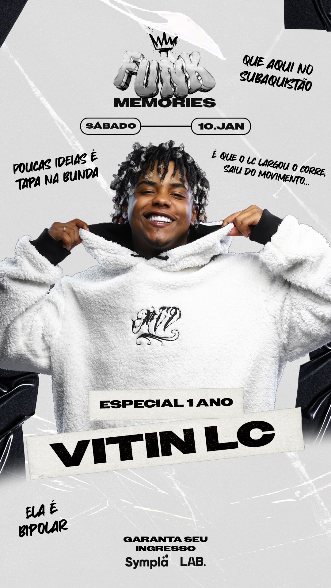 FUNK MEMORIES COM MC VITIN LC | SÁBADO 10/01 em Belo Horizonte - Sympla