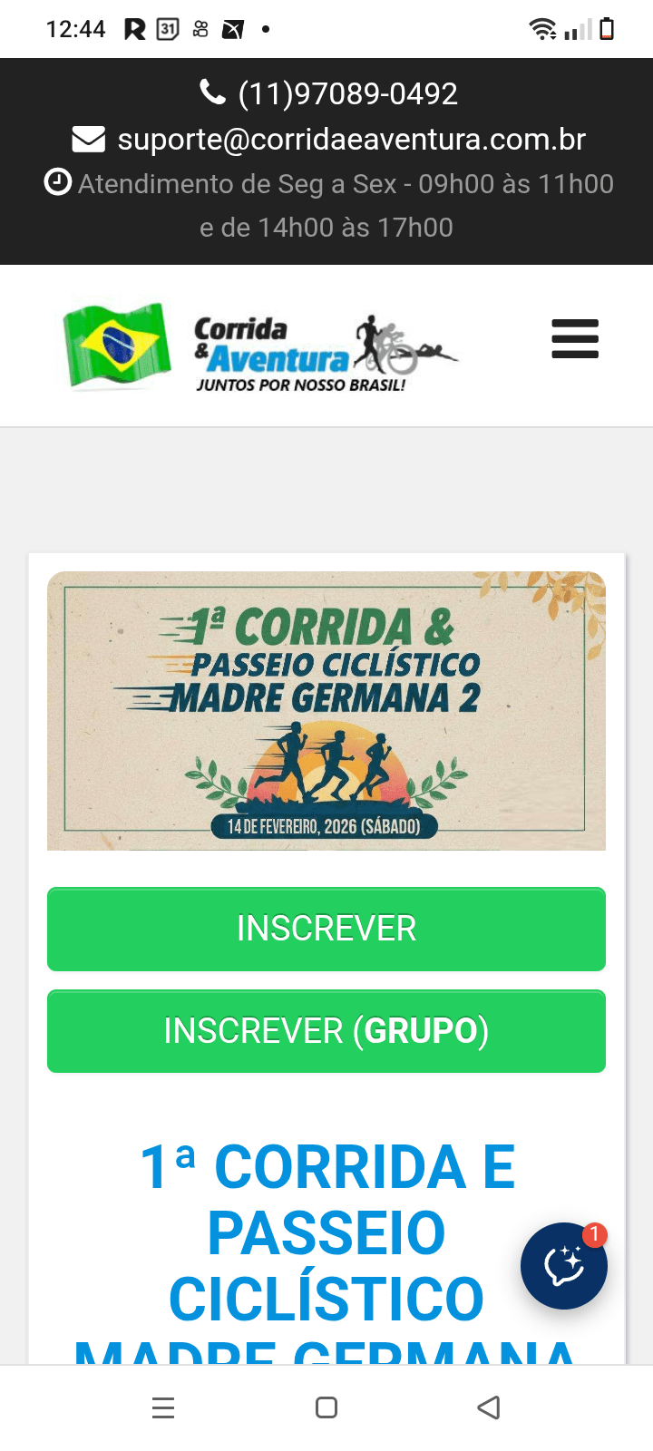 Corrida madre germana 2 3km corrida em Goiânia - Sympla