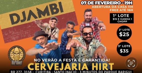 DJAMBI NA CERVEJARIA HIRT - VERÃO NA HIRTBIER em Curitiba - Sympla