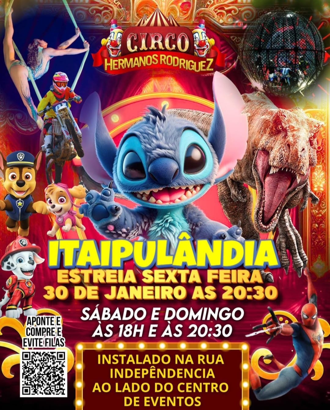 Circo Hermano Rodriguez|ITAIPULÂNDIA|Domingo às 20h30 em Itaipulândia ...