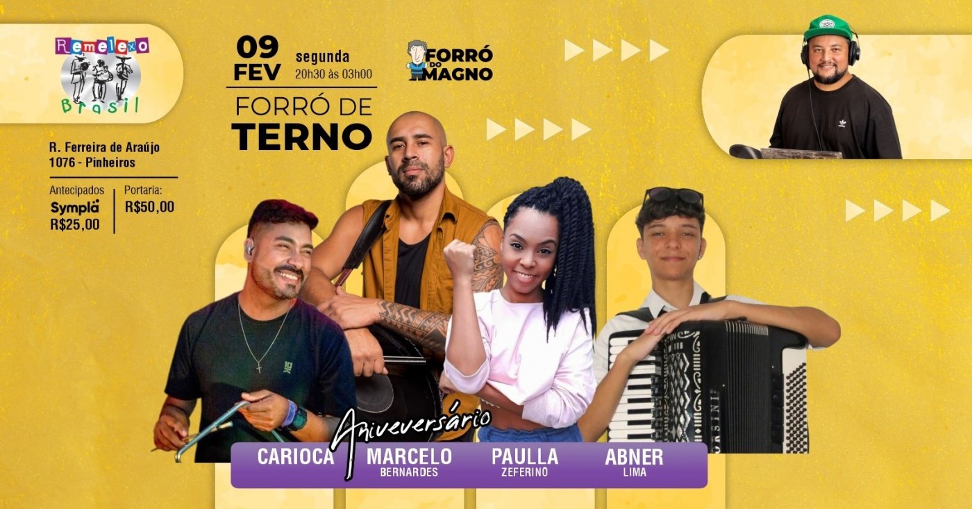 FORRÓ DE TERNO CARIOCA, PAULLA ZEFERINO, ABNER LIMA, MARCELO BERNARDES ...